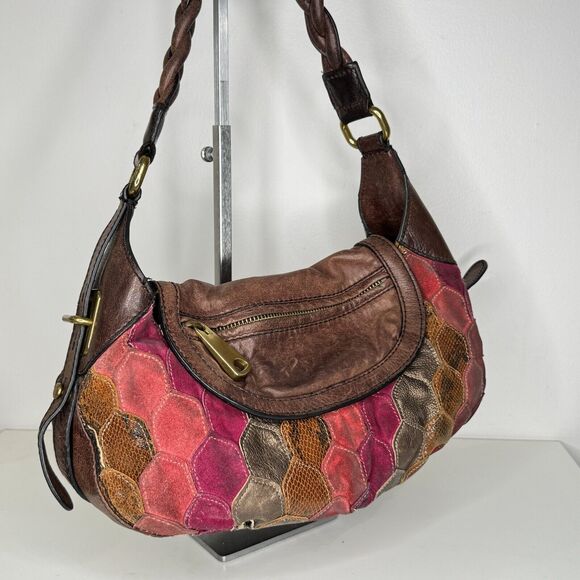 Fossil | Bags | Vintage Fossil Fifty Four Leather Shoulder Bag Boho Y2k ...